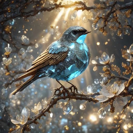 Glitter bird - AI Generated Artwork - NightCafe Creator
