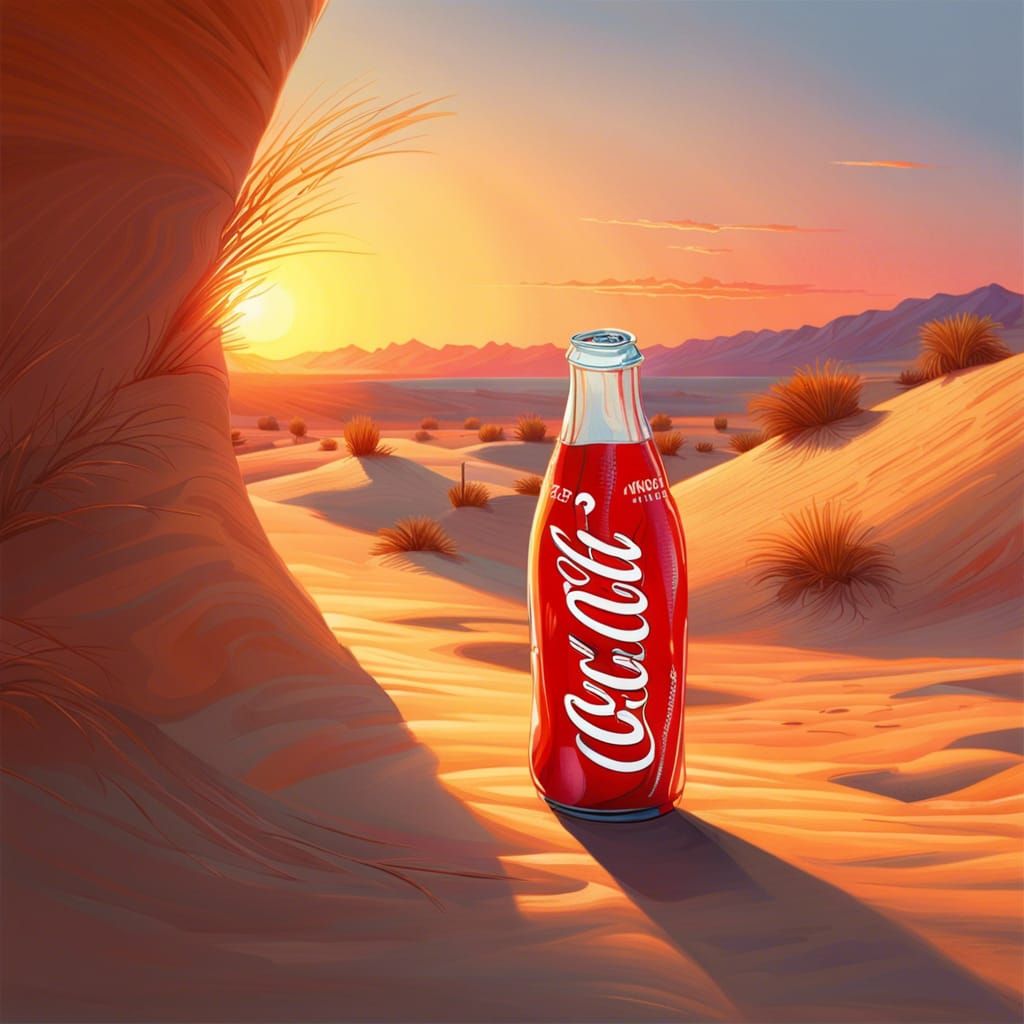 The last coca cola in the desert - AI Generated Artwork - NightCafe Creator
