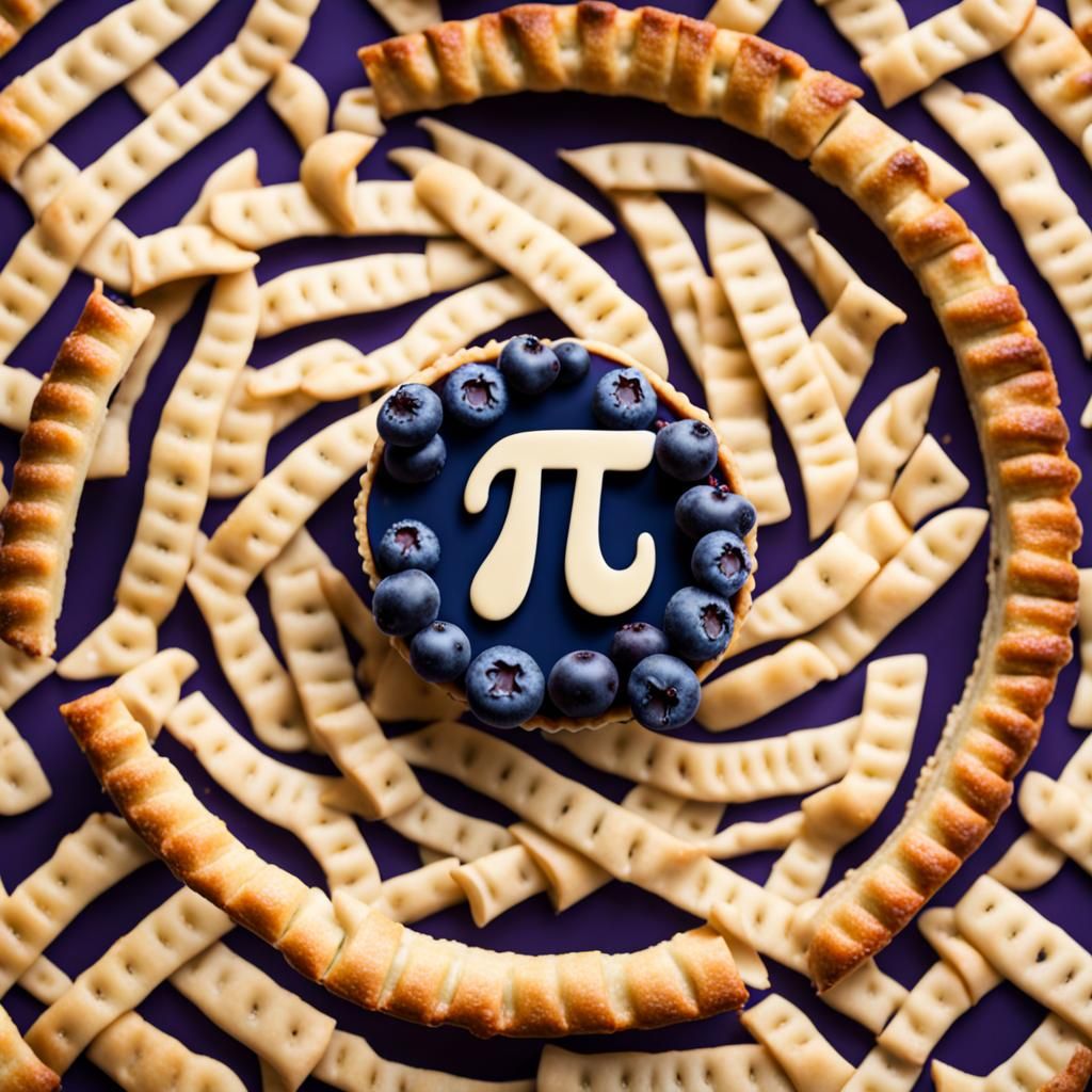 The Pi symbol in blueberry pie - AI Generated Artwork - NightCafe Creator