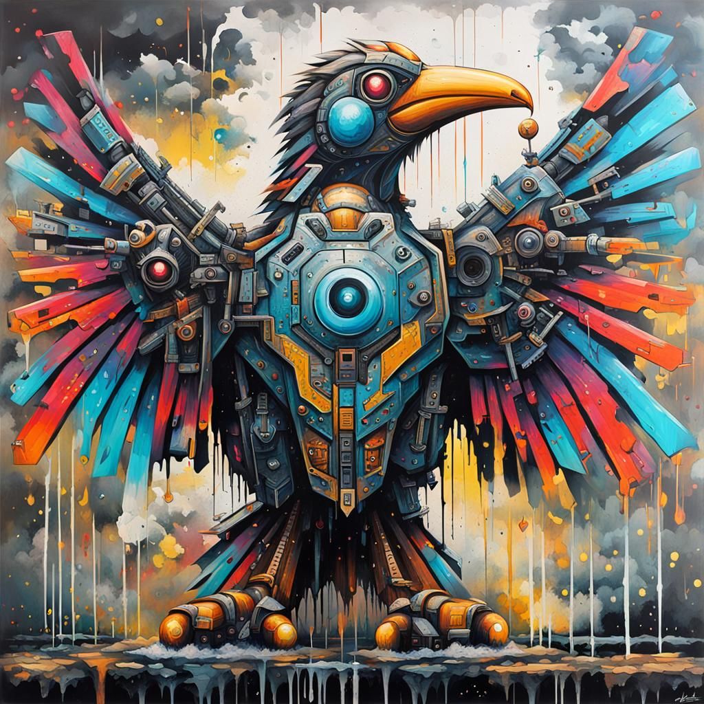 A mechanical bird - AI Generated Artwork - NightCafe Creator