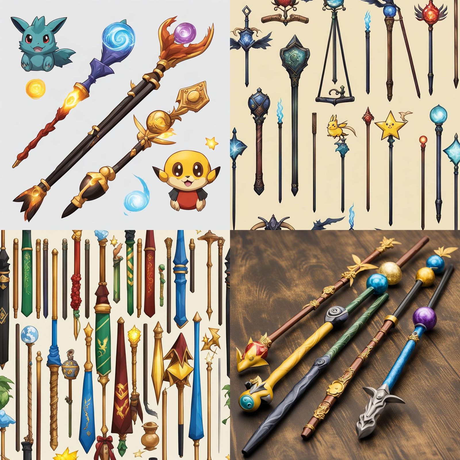 Harry potter magic wands Pokémon themed - AI Generated Artwork ...