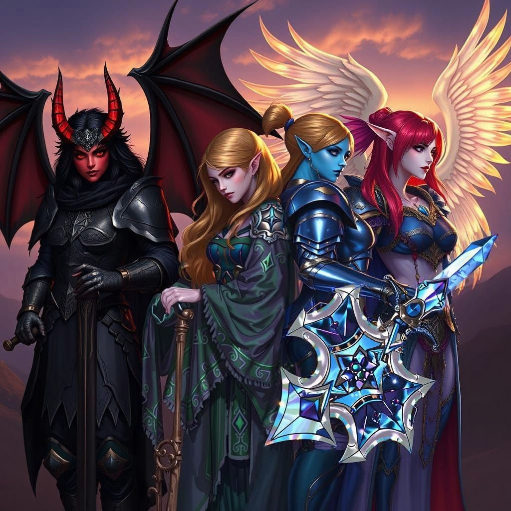 4 knights come to your service ! - Elegant Female Knights in...