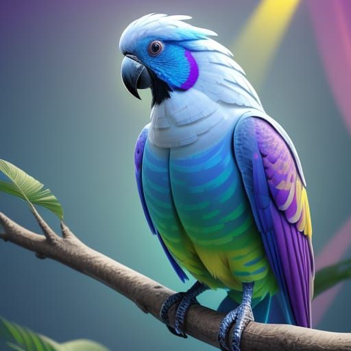 Cockatoo in Hyperreal Splendor - AI Art