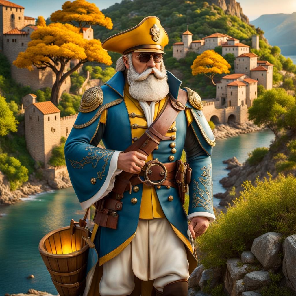 Captain Yellow Beard - AI Generated Artwork - NightCafe Creator