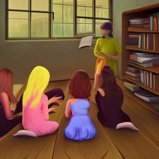 LET ME READ YOU A STORY - AI Generated Artwork - NightCafe Creator