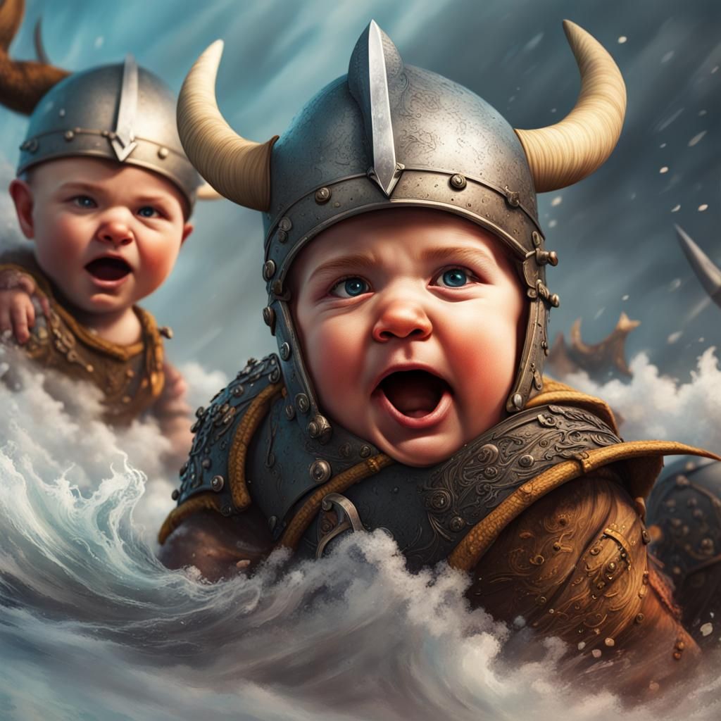 baby Vikings - AI Generated Artwork - NightCafe Creator