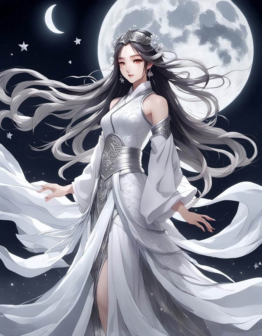 Chinese moon goddess Chang e - AI Generated Artwork - NightCafe Creator