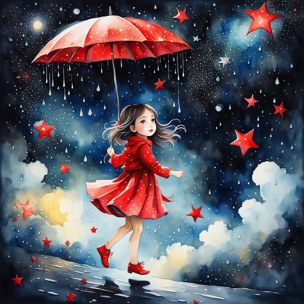Look! It's raining stars!!! - AI Generated Artwork - NightCafe Creator