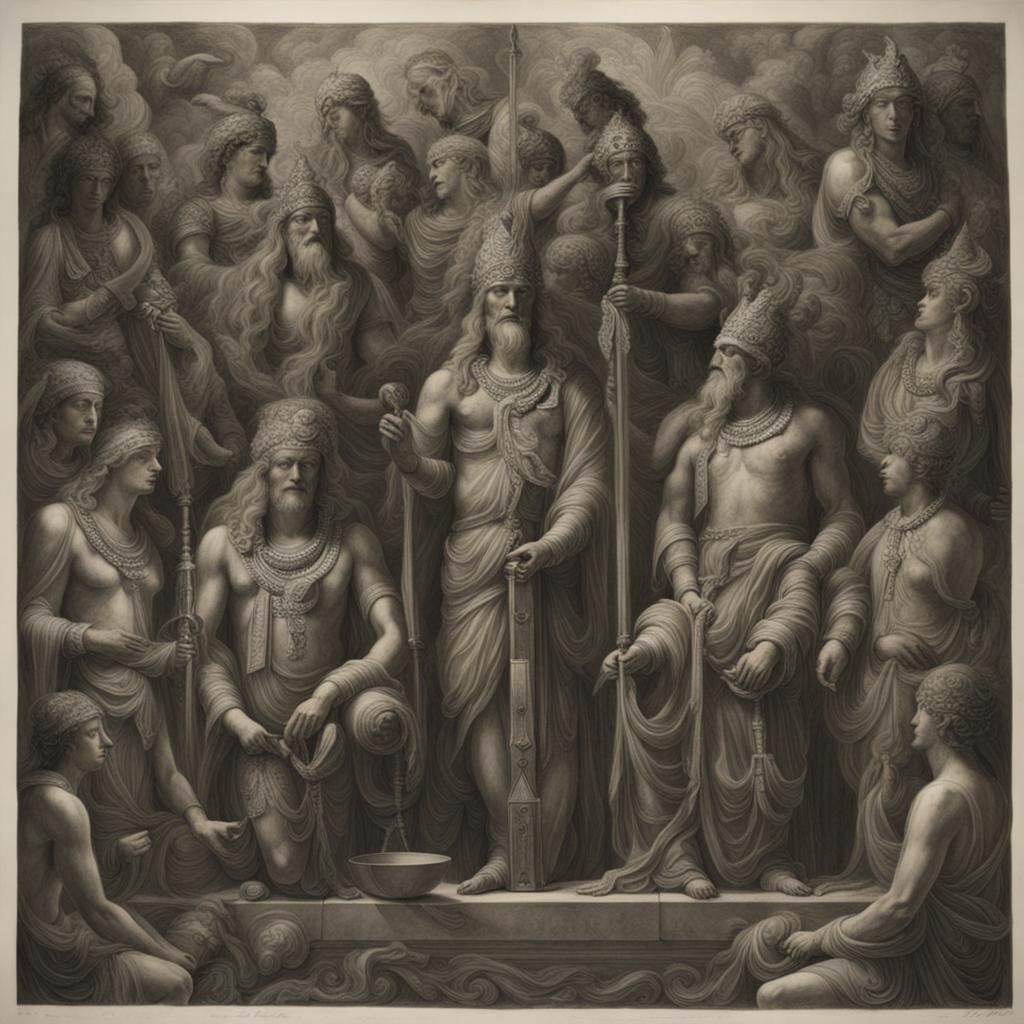 Grey Gods - AI Generated Artwork - NightCafe Creator