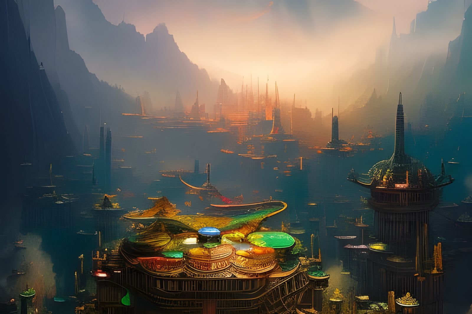 Cityscape - AI Generated Artwork - NightCafe Creator