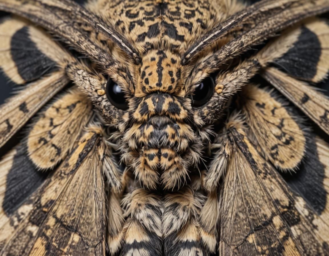 Macro photo of moth face - AI Generated Artwork - NightCafe Creator