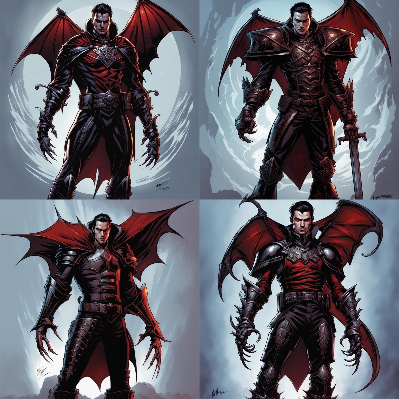 Vampire foot solider armor 2 - AI Generated Artwork - NightCafe Creator