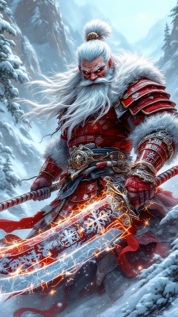 Santa Claus - Cyberpunk Samurai Santa Claus