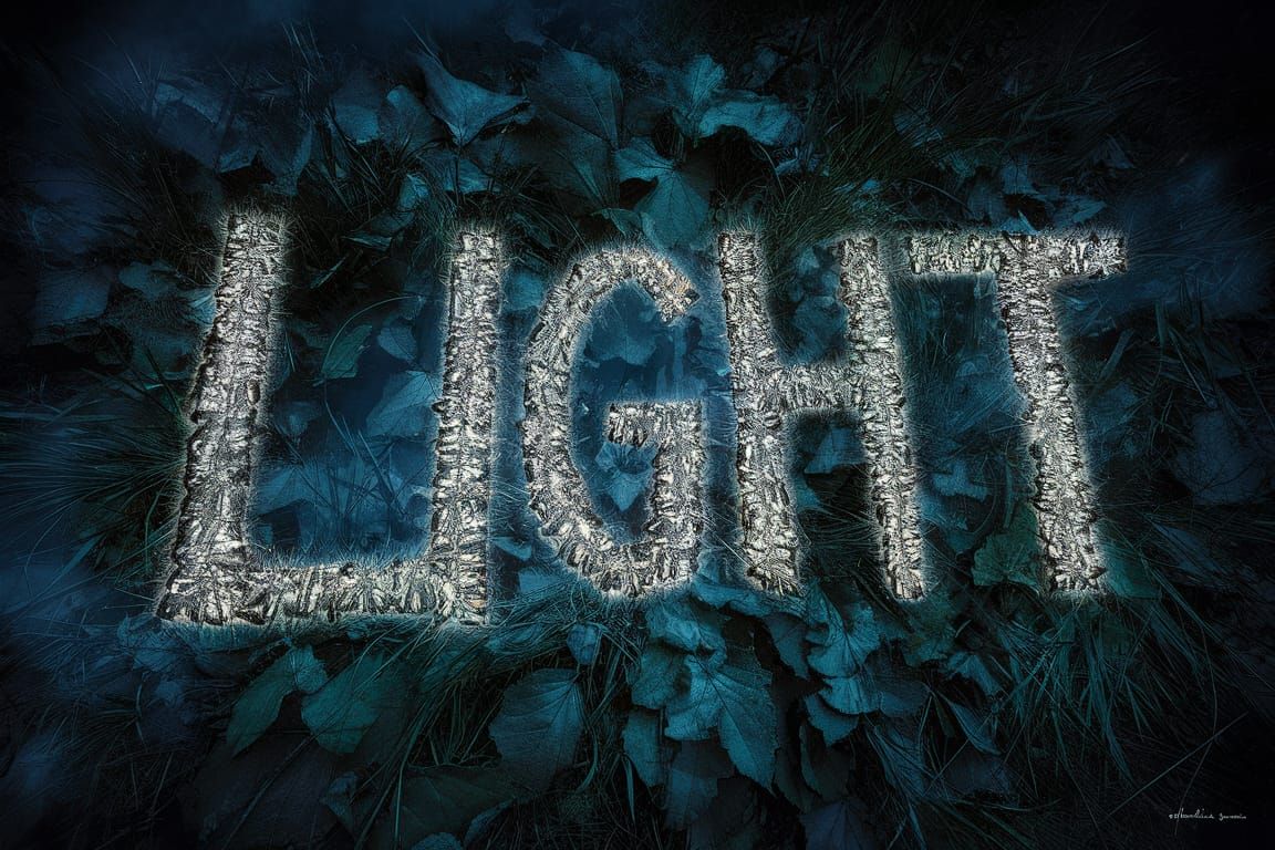 Fireflies spelling out the word 'Light ' - AI Generated Artwork ...