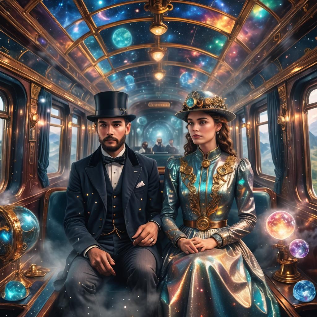 Time Travel Steam Train Collection (Image 01) - AI Generated Artwork ...
