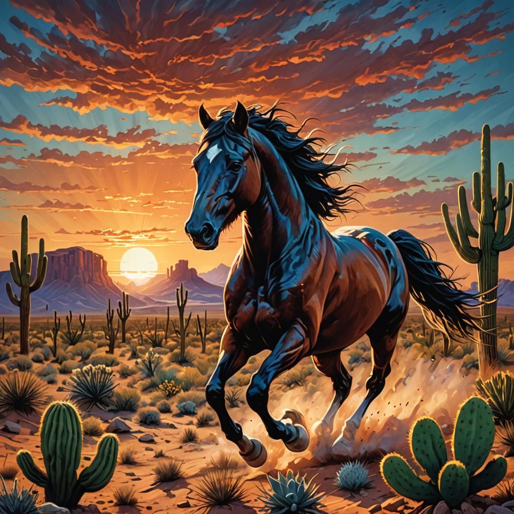 wild stallion - AI Generated Artwork - NightCafe Creator