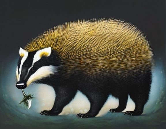 VERY Scary Badger Set - AI Generated Artwork - NightCafe Creator