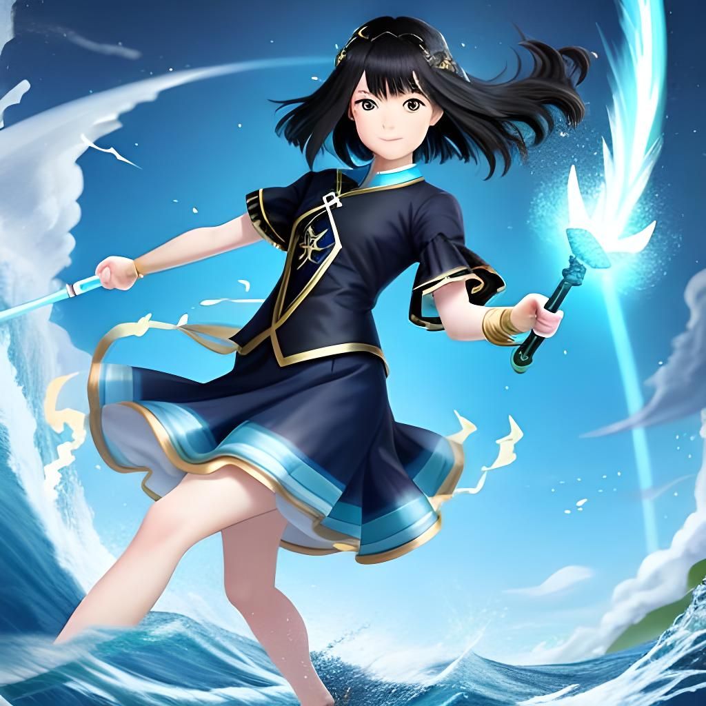 Ghibli's Water-Wind Bender - AI Generated Artwork - NightCafe Creator