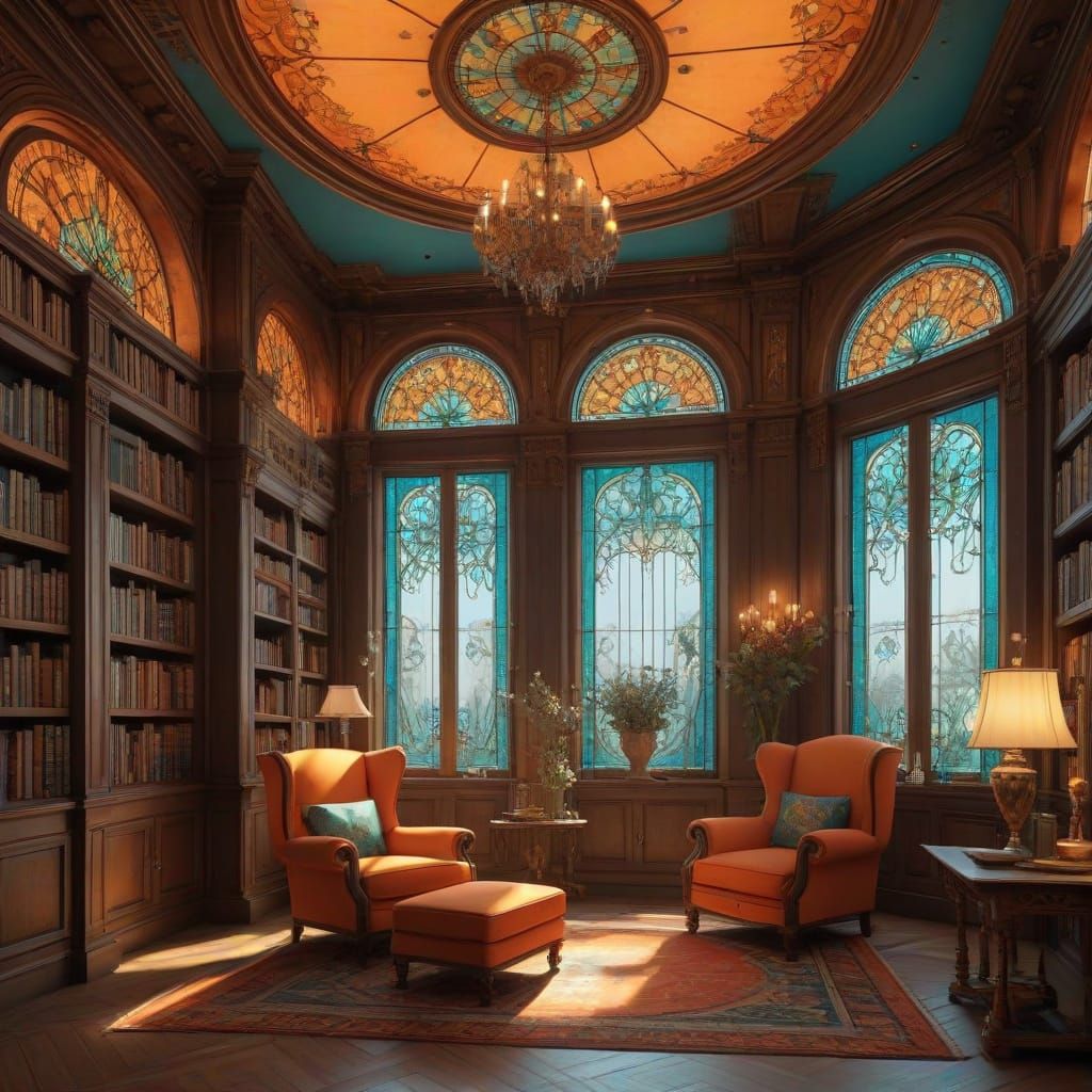 my home library - Enchanted Home Library Sanctuary