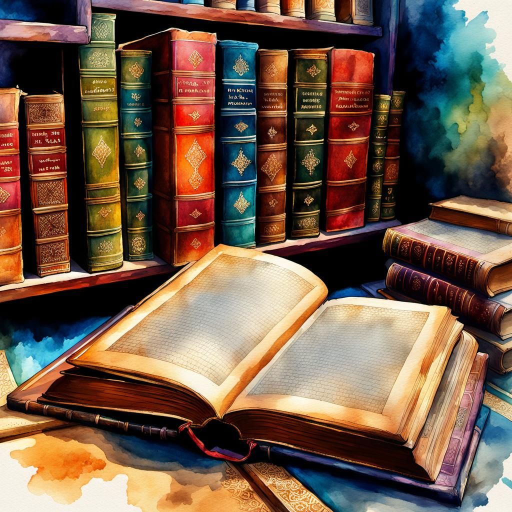 Books In A Library - AI Generated Artwork - NightCafe Creator