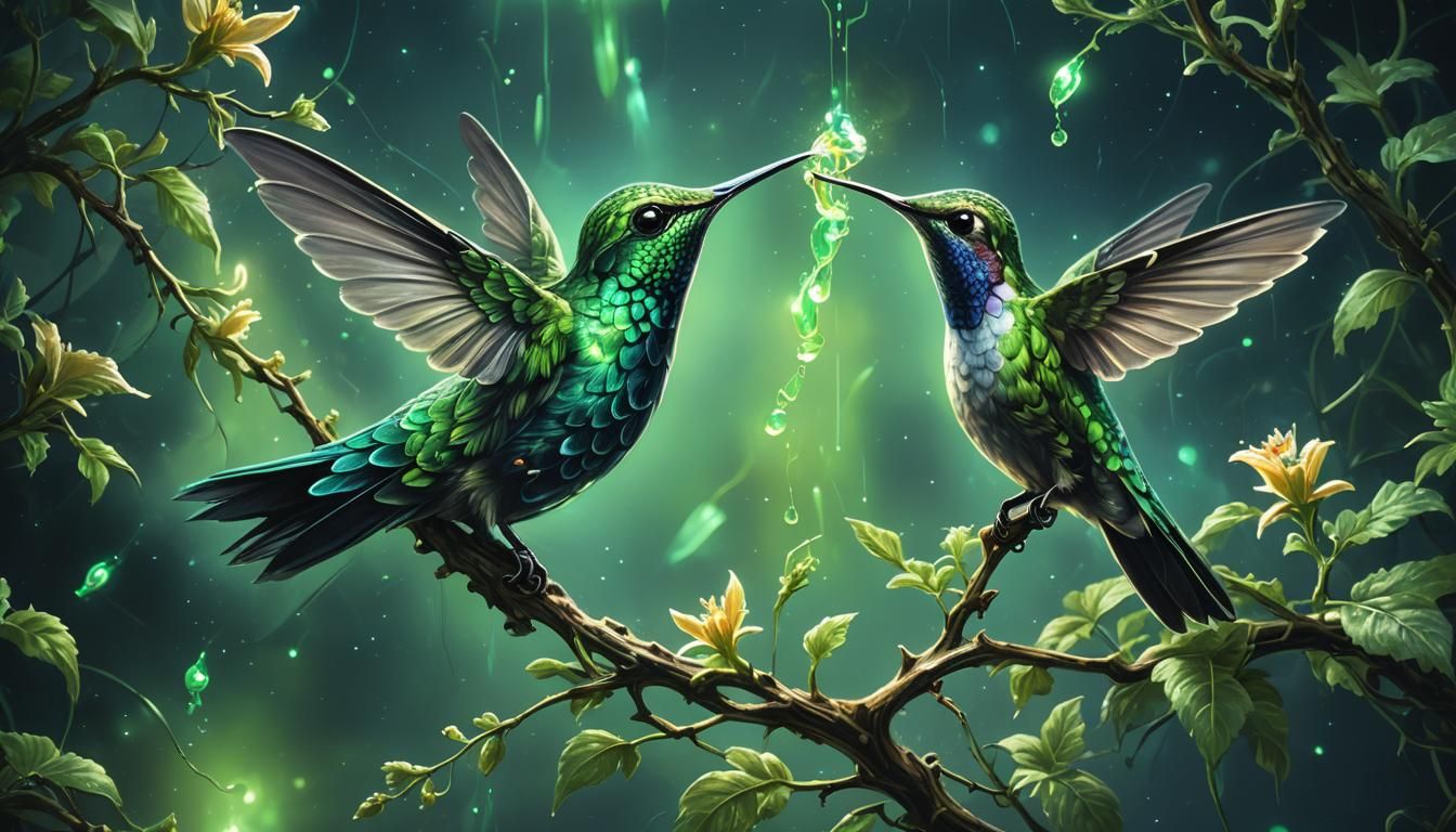 hummingbirds - AI Generated Artwork - NightCafe Creator