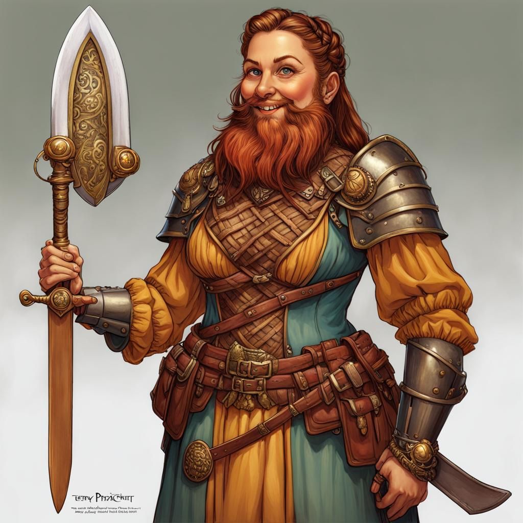 Discworld Dwarf Woman - AI Generated Artwork - NightCafe Creator