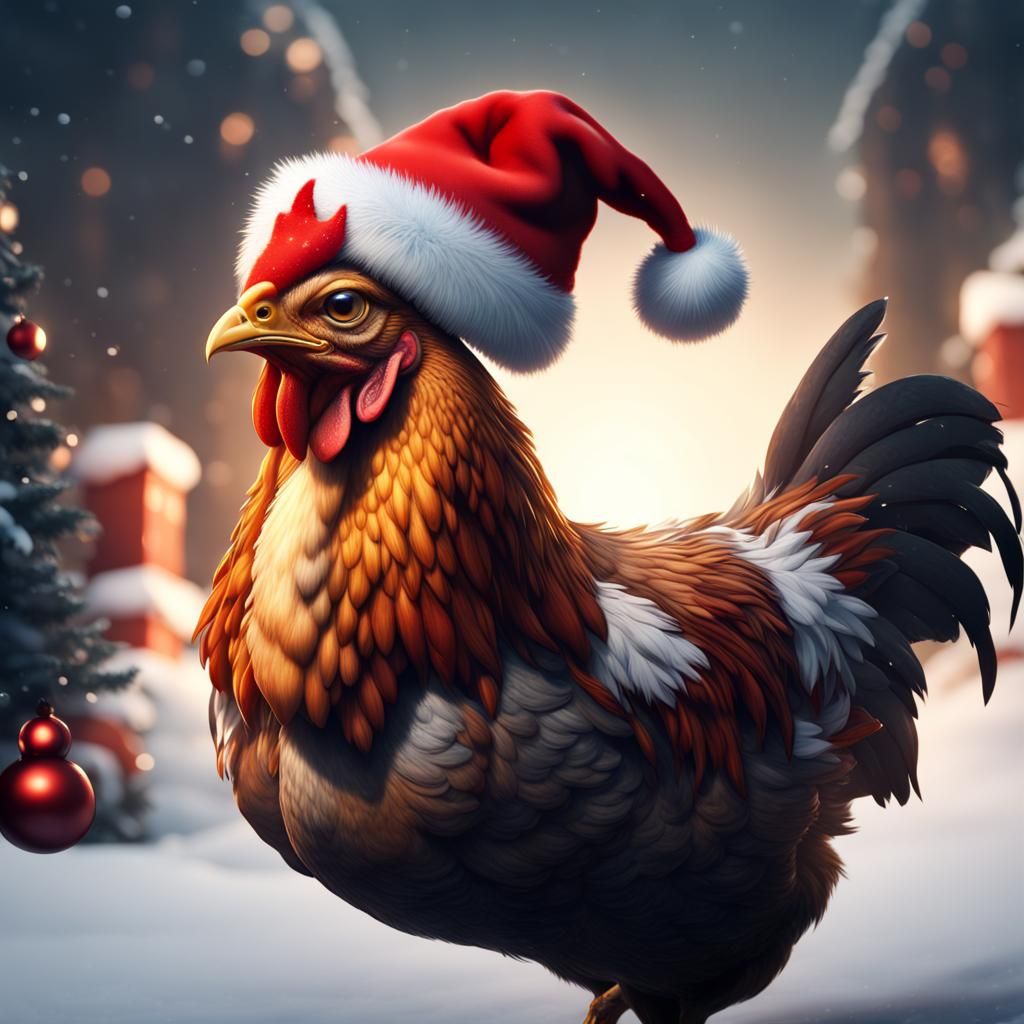 a chicken yelling on a hill looking mad - AI Generated Artwork ...