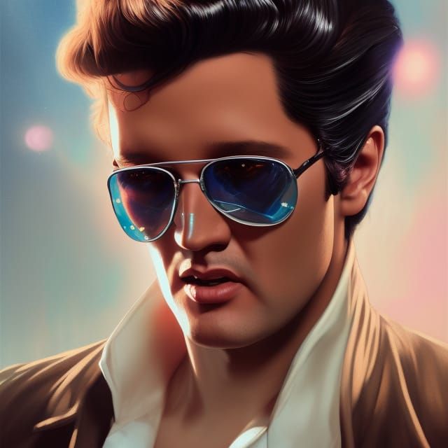 Elvis Presley - AI Generated Artwork - NightCafe Creator