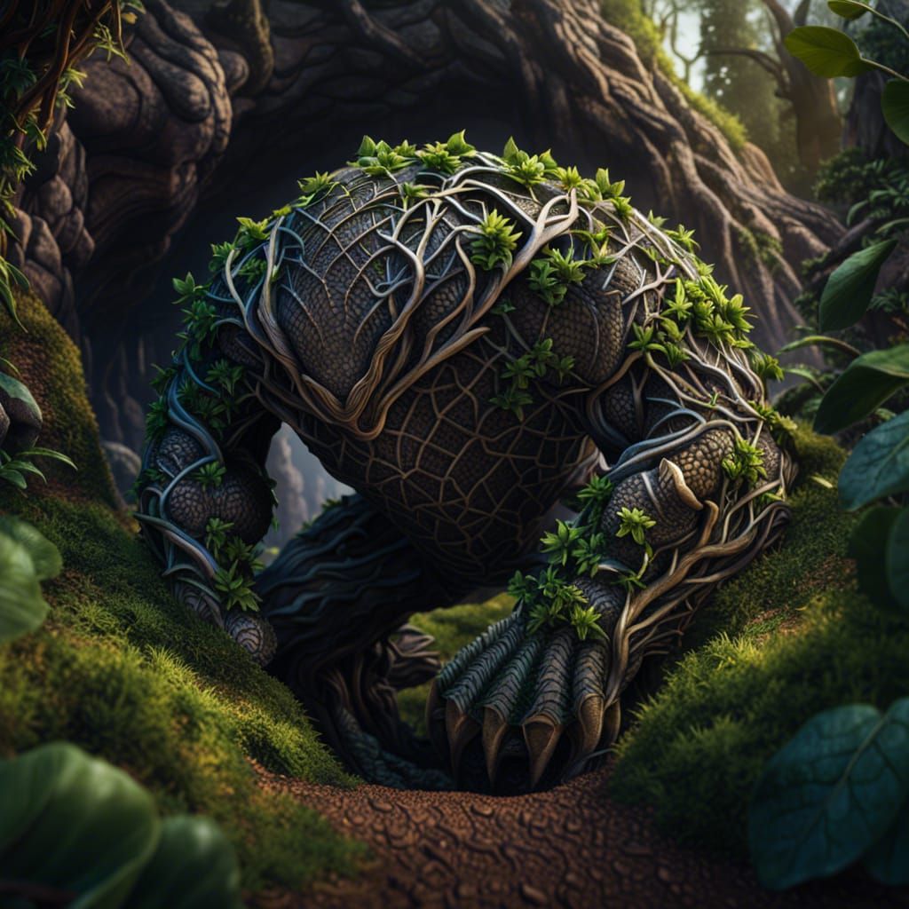 Vine Golem - AI Generated Artwork - NightCafe Creator