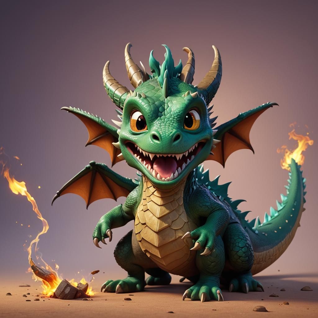 cute little pet dragon with a cold incinerates his owner, singed hair ...