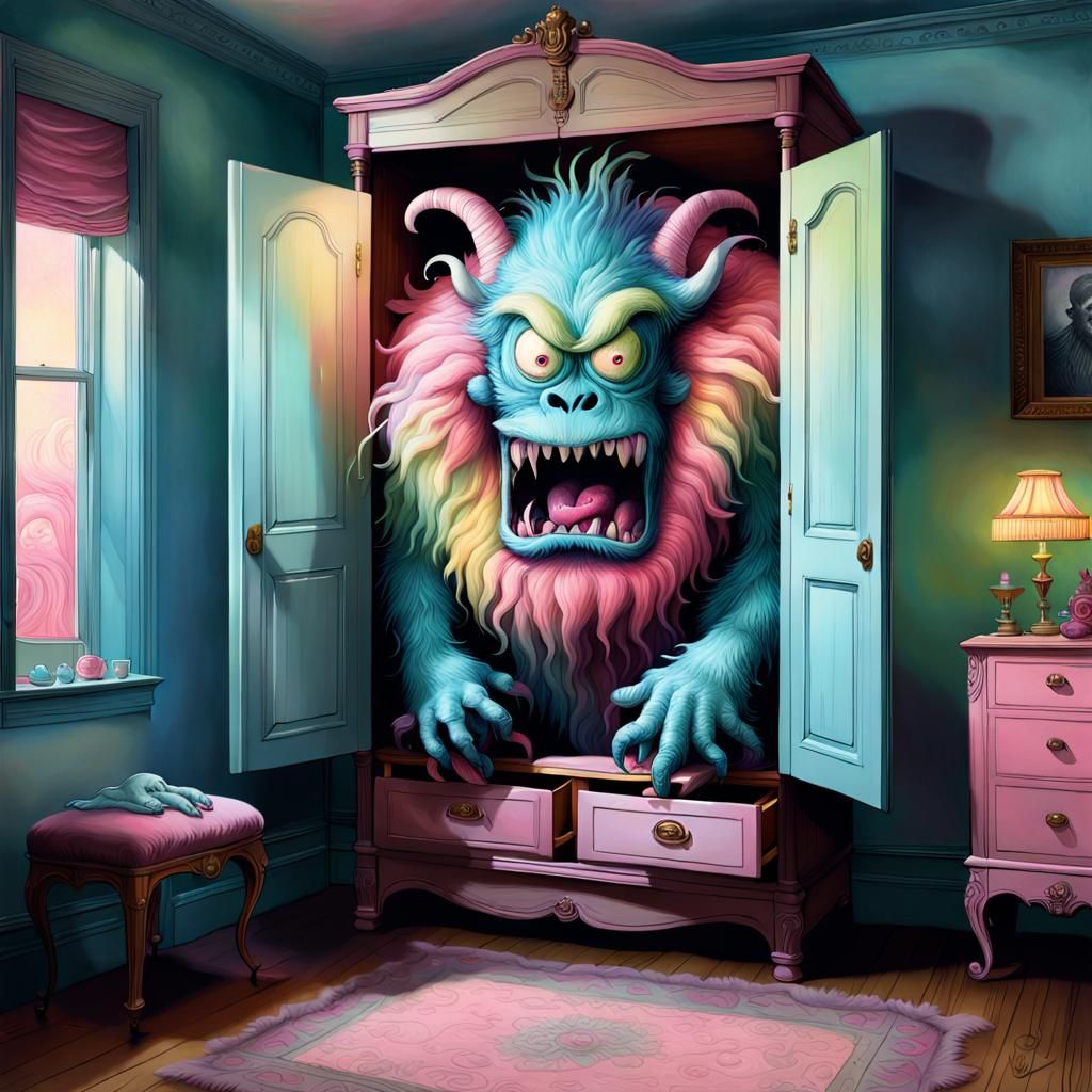 There's a Nightmare in my Closet - AI Generated Artwork - NightCafe Creator