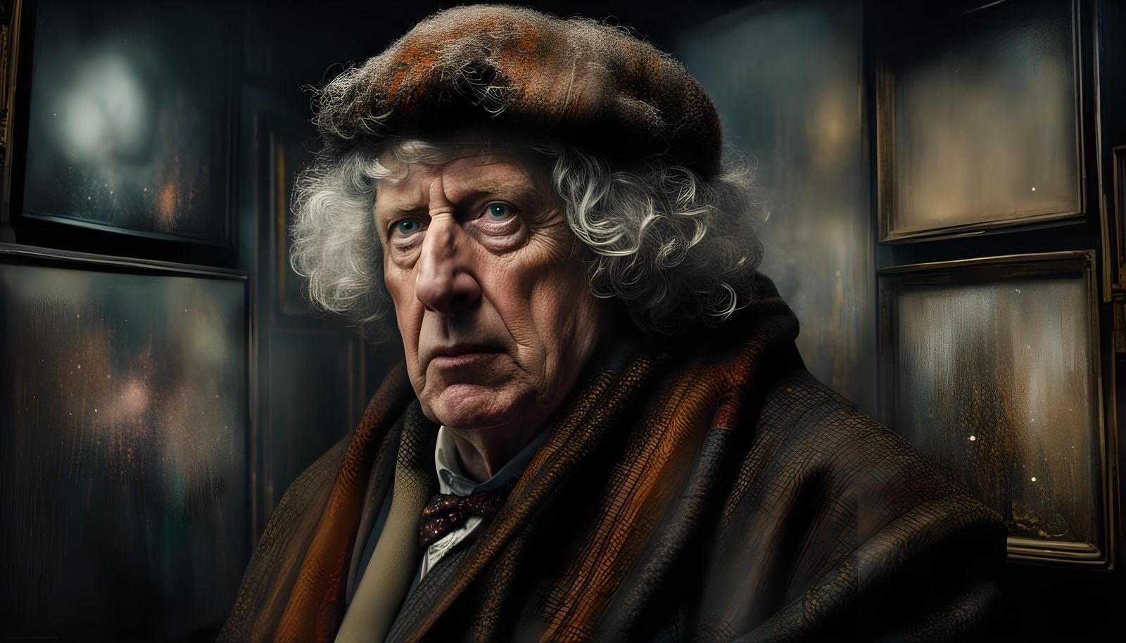 Tom Baker as the Curator from Doctor Who - AI Generated Artwork ...