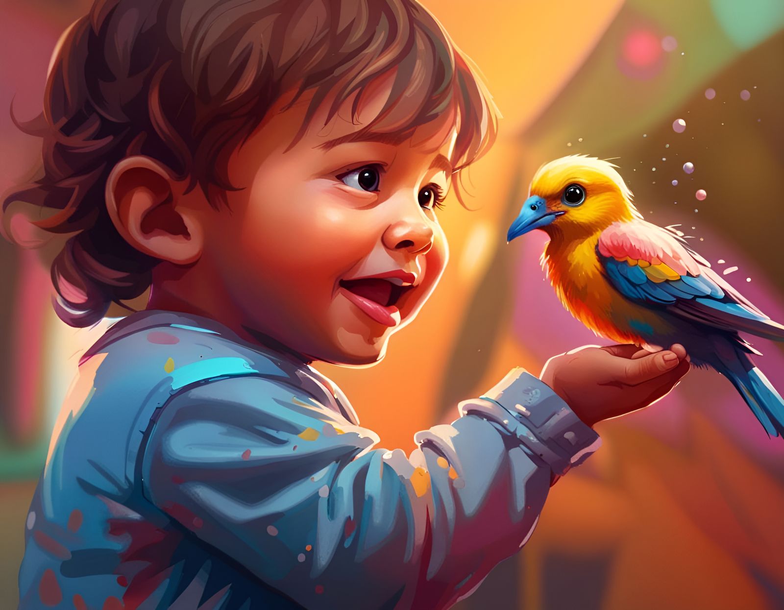 Happy toddler 2 - AI Generated Artwork - NightCafe Creator