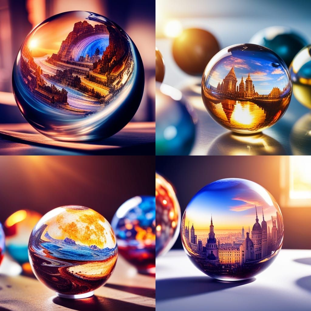 Glass Spheres - AI Generated Artwork - NightCafe Creator