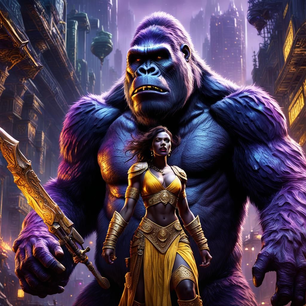 King Kong is the mighty warWarrior. Captured a young beautiful women. a ...