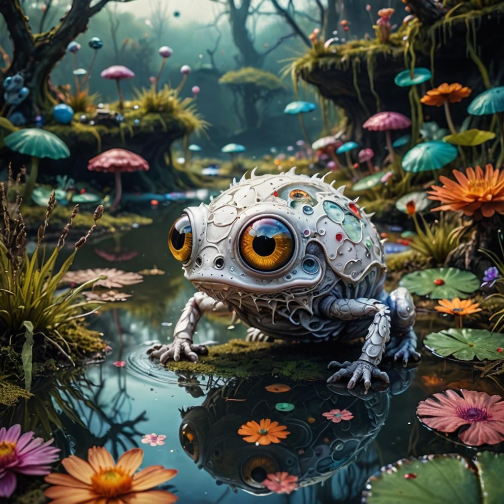 Fantasy frog - AI Generated Artwork - NightCafe Creator