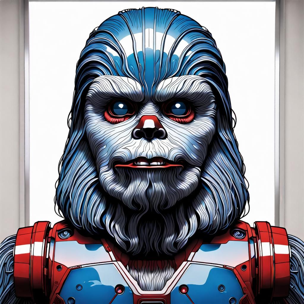 Robot-Chewbacca - AI Generated Artwork - NightCafe Creator