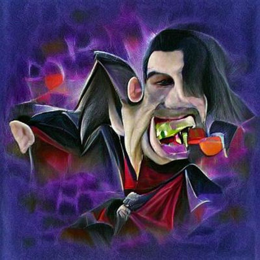Goofy Dracula Vampire NFT art - AI Generated Artwork - NightCafe Creator