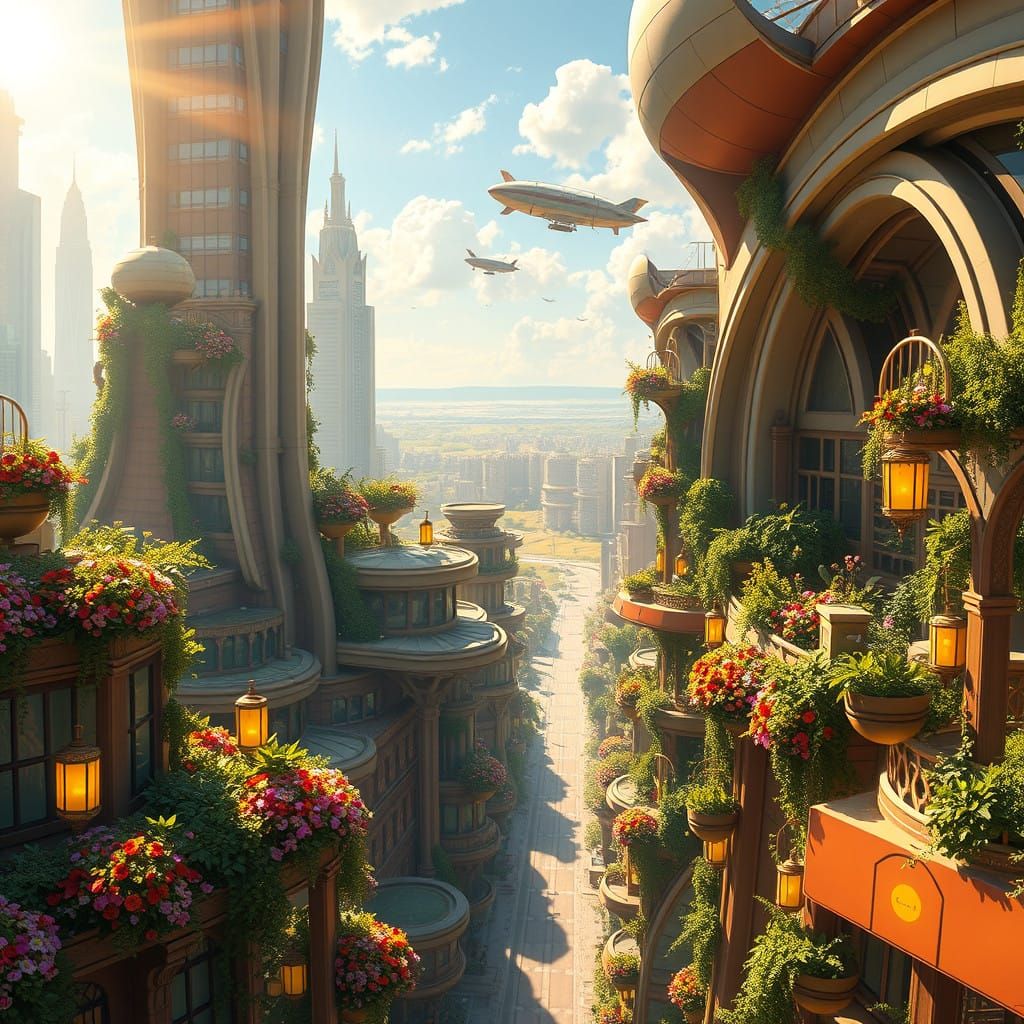 Solarpunk Cityscape - Solarpunk Cityscape