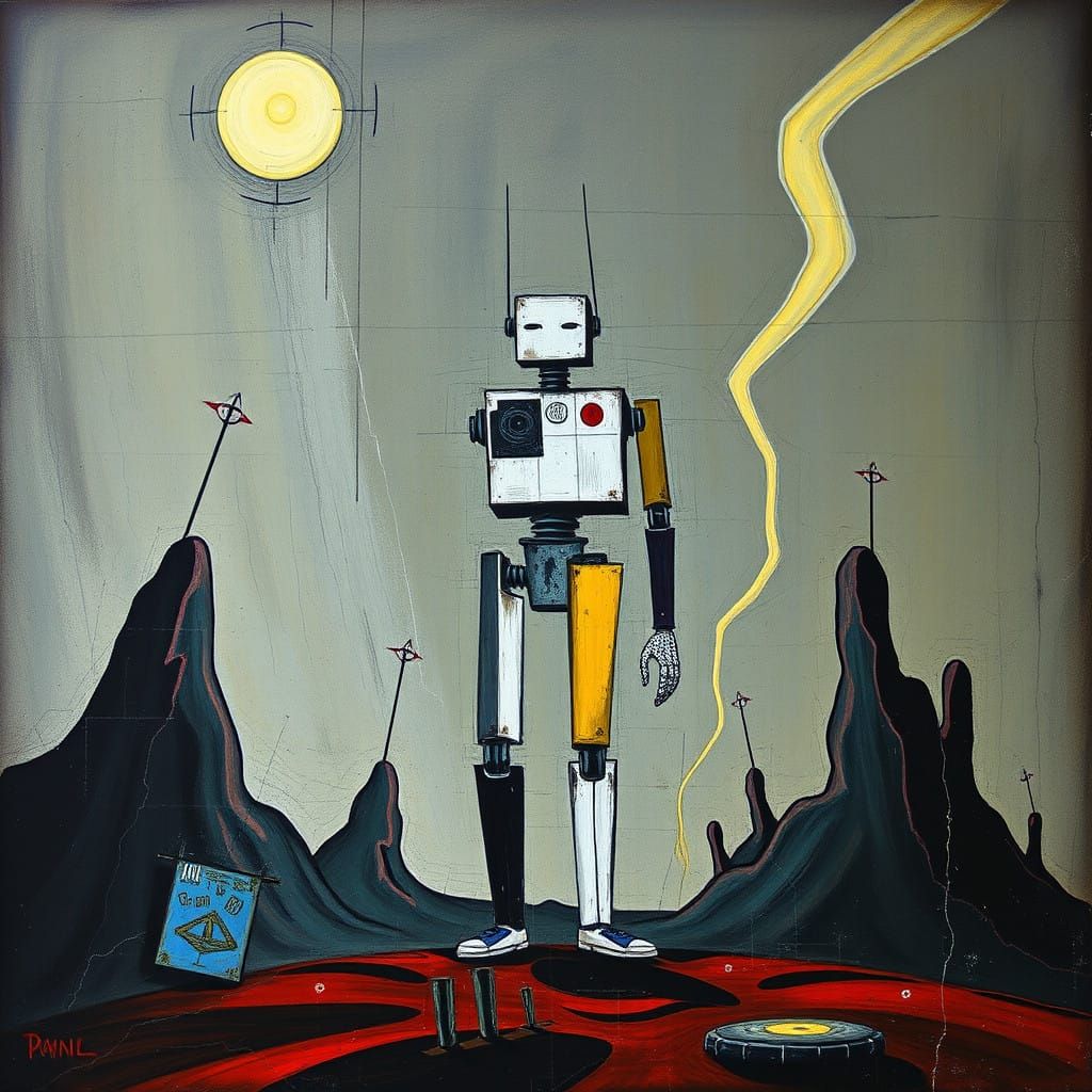 Surreal Robot in Cubist Style - AI Art