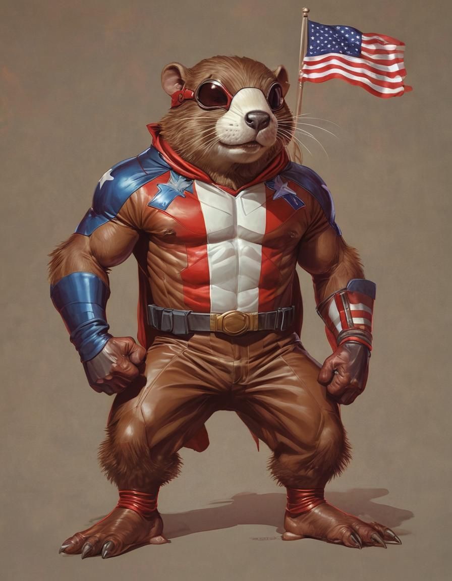 Beaver as All American superhero ( Superheroes series ) - AI Generated ...