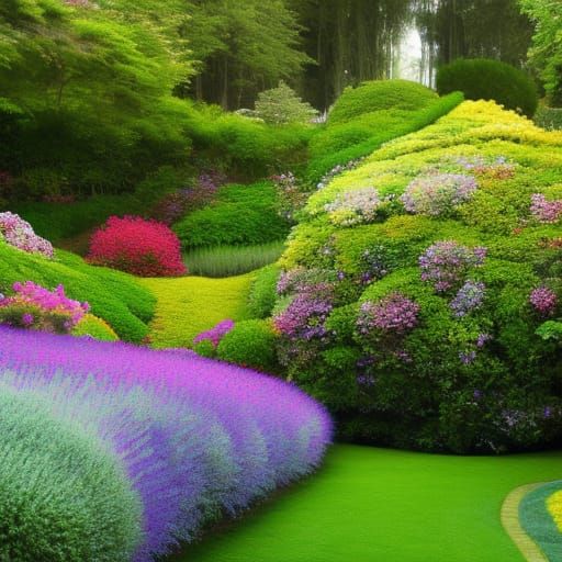 Insanely detailed hyperrealistic fantasy whimsical painting of lush ...