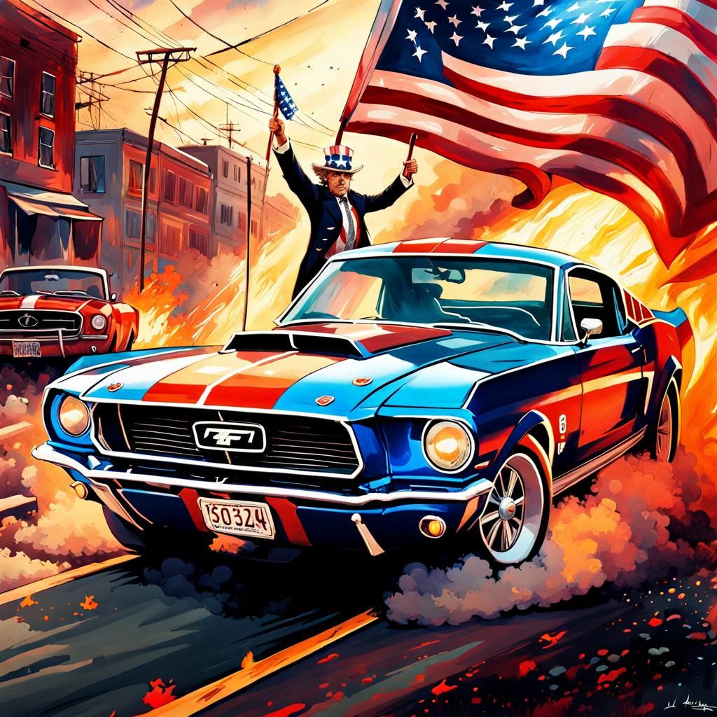uncle sams race - AI Generated Artwork - NightCafe Creator