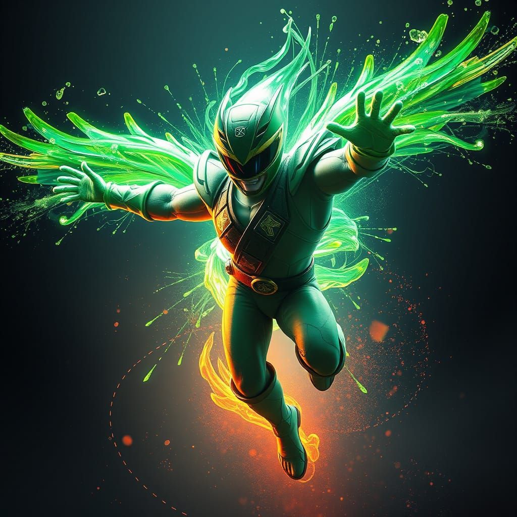 Green Power Ranger Transformation - Epic Fantasy Warrior Un...