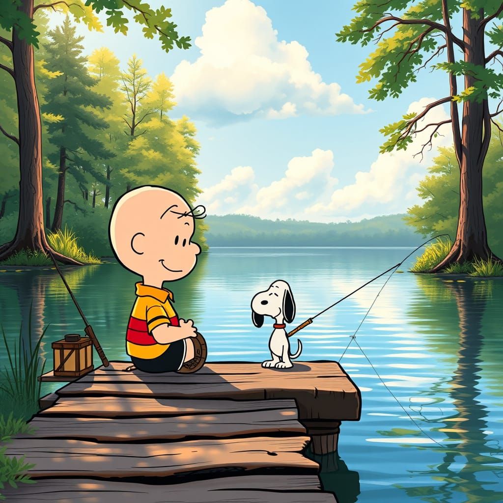 Charlie Brown and Snoopy on a Camping Trip at Kentucky Lakes Fishing