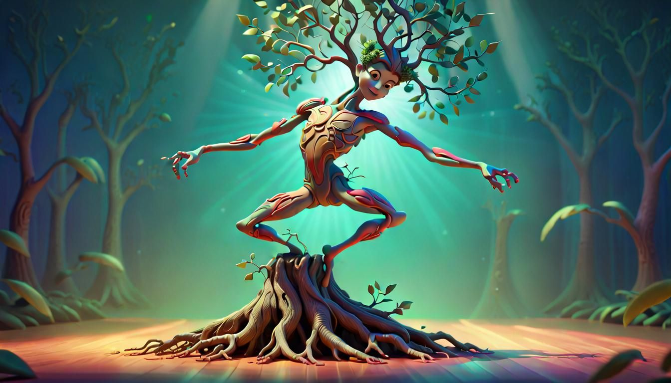 The Dancing Tree Escapes His Roots - AI Generated Artwork - NightCafe ...