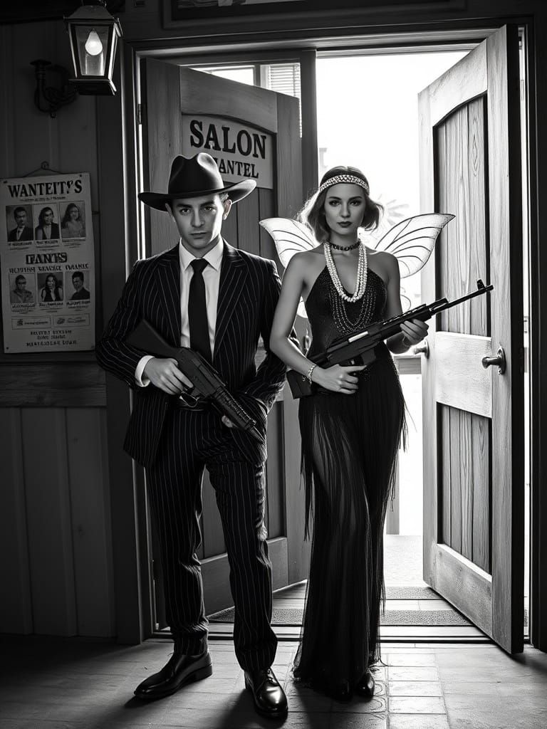 The Roaring 20s' in Fairy Land - Elegant 1920s Fairy in Pins...