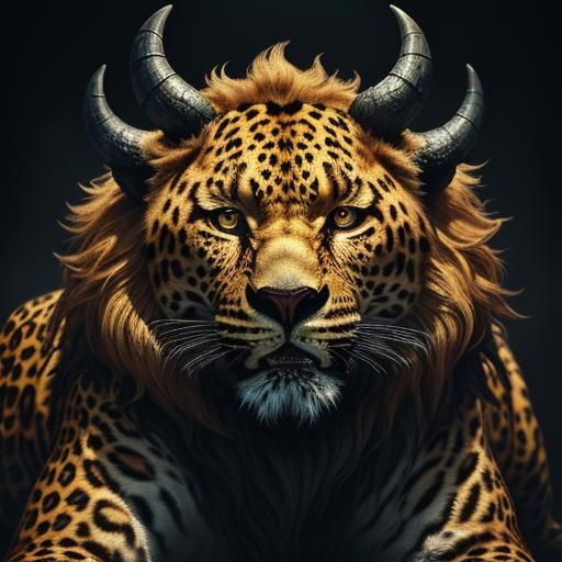The seven-headed beast the shape of a leopard - AI Generated Artwork ...