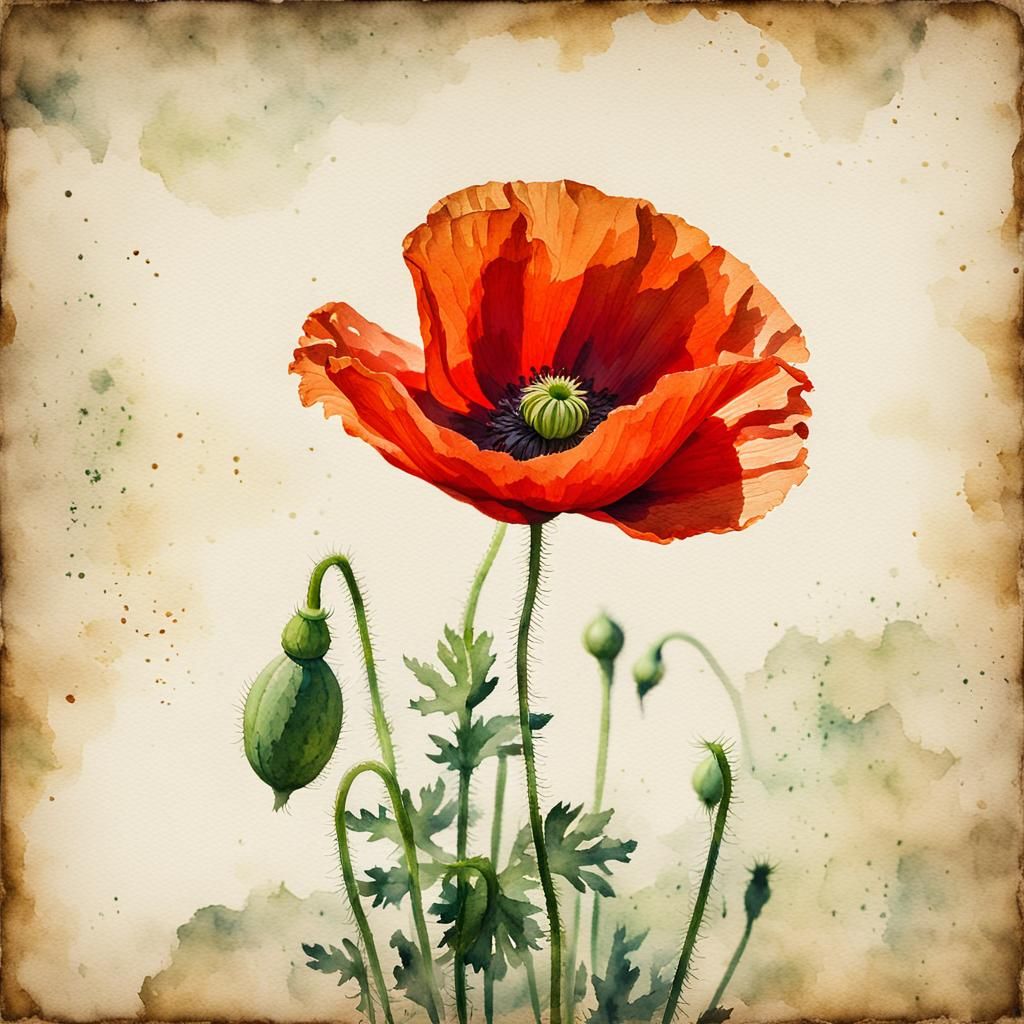beautiful poppy - AI Generated Artwork - NightCafe Creator