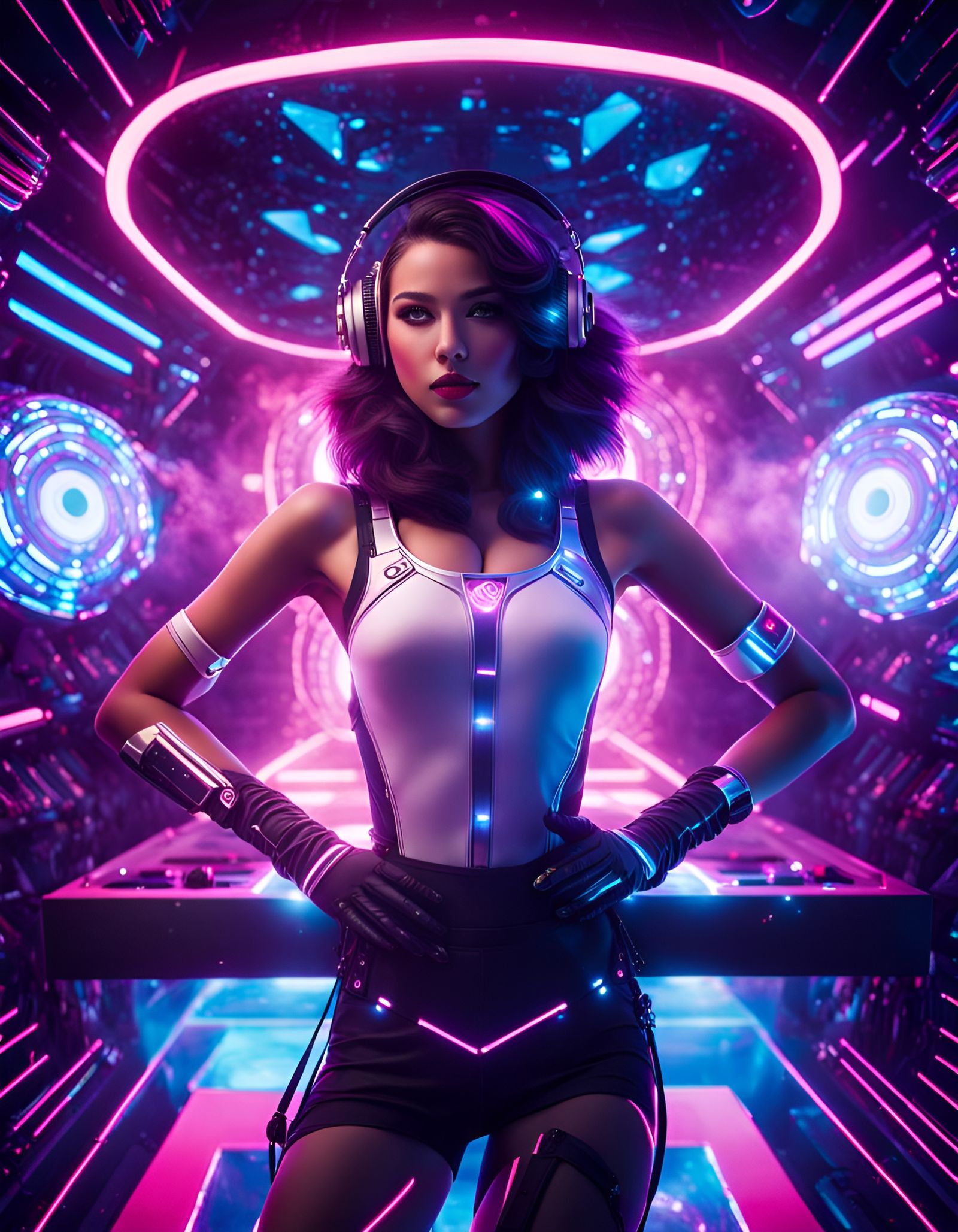 electro club girl - AI Generated Artwork - NightCafe Creator